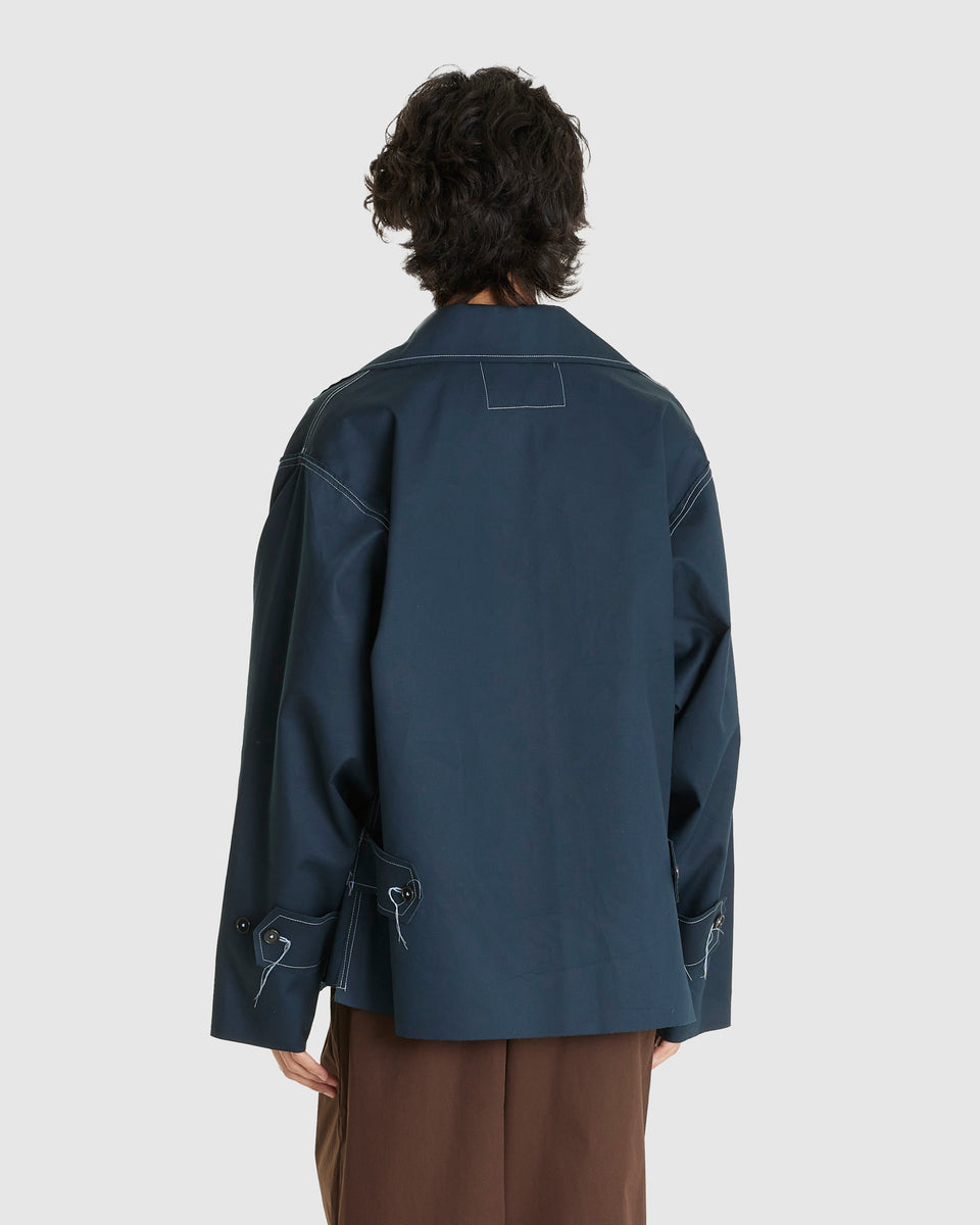 Short Mac Coat Navy – Chinatown Country Club