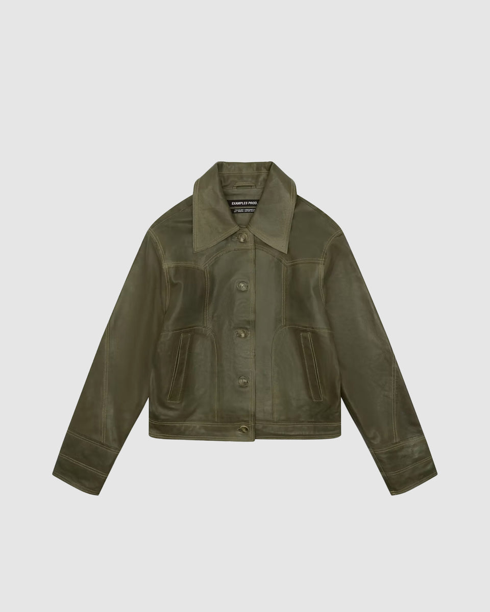 EXAMPLES Raw Edge Leather Jacket – Chinatown Country Club